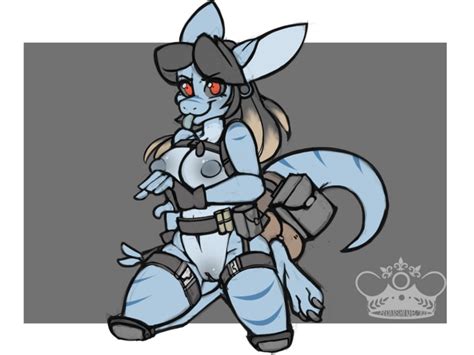 Rule 34 Bottomless Clothed Clothing Deskai Female Fols Hair Kobold