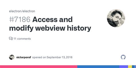 Access And Modify Webview History Issue Electron Electron GitHub