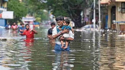 चक्रवाती तूफान मिचौंग का असर आंध्रप्रदेश में मची तबाही छत्तीसगढ़
