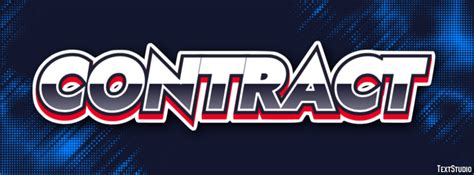 Contract Text Effect And Logo Design Word