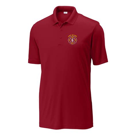 Custom Firefighter Polo Embroidered And Moisture Wicking Fire