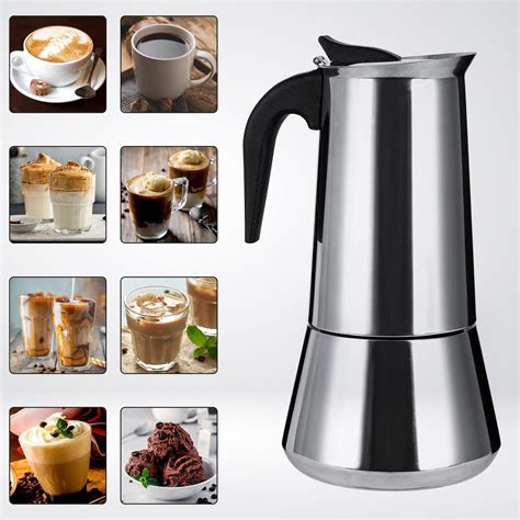 Stovetop Espresso Maker Moka Pot 12 Cup 600ml Percolator Italian Coffee Maker 20oz Stainless