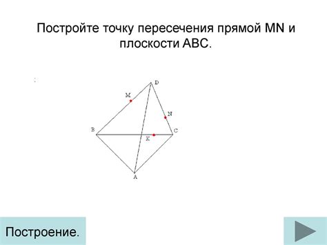 Точка пересечения прямой Mn и плоскости Abc Построение задание 1 презентация онлайн