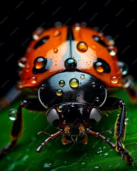 Premium Photo Ladybug Shell Gleaming Like Liquid Metal