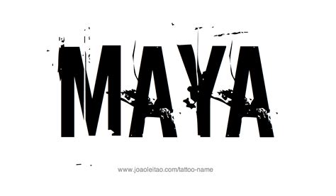 Maya Name Tattoo Designs
