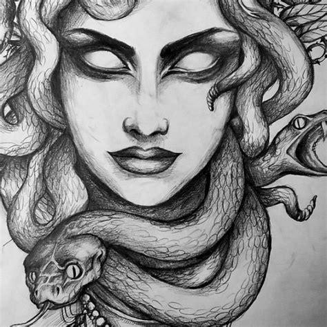 Medusa Snakes Tattoo Drawing