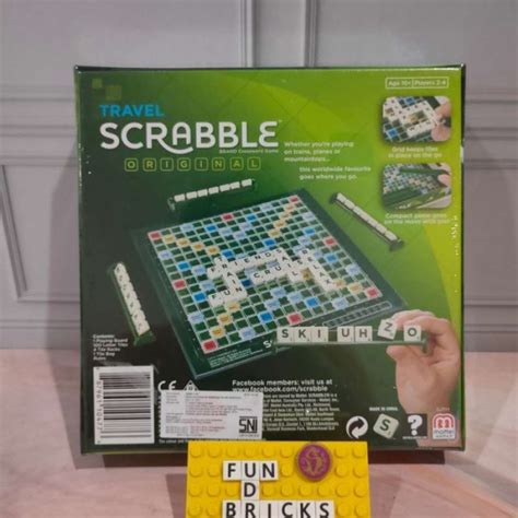 Jual Travel Scrabble Mattel Compact Game Board Grid Di Seller Velvet