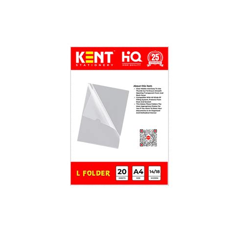 L Folder Kent Stationery