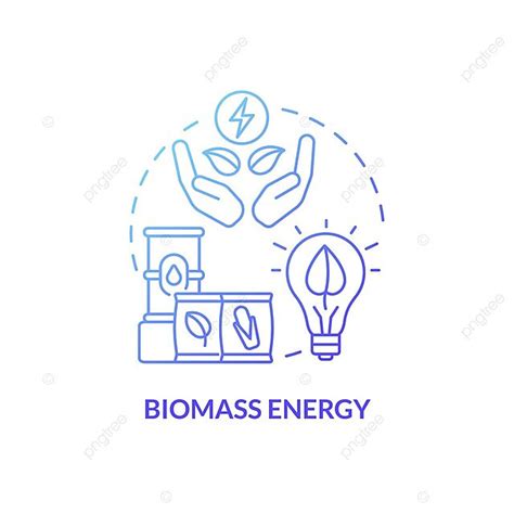 Ikon Konsep Gradien Biru Energi Biomassa Berjajar Ikon Alternatif