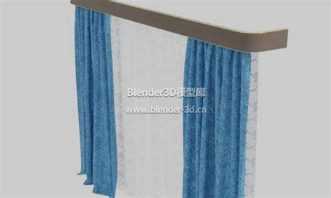 Blender 全景窗帘3d模型素材资源免费下载 Blender3d模型库