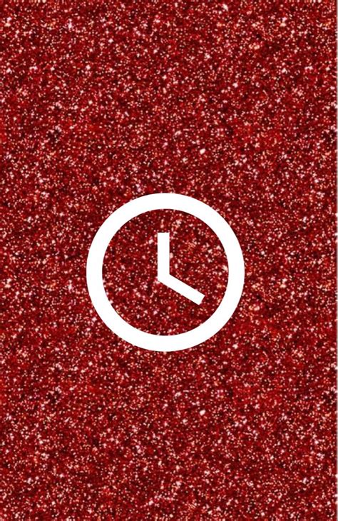 Clock App Icon Iphone Icon App Logo Red Icons