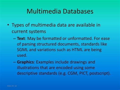 Adbms 44 Temporal And Multimedia Databases Pptx Databases Computer Software And Applications