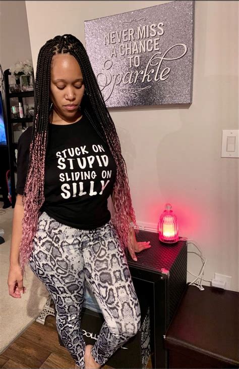 Ombré Black And Rose Gold Box Braids Pink Box Braids Small Box