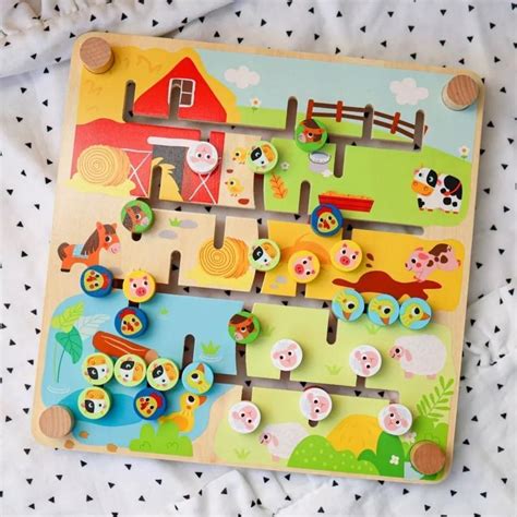 TOOKY TOY Interaktywna Tablica Edukacyjna Sorter Montessori Zwierzątka