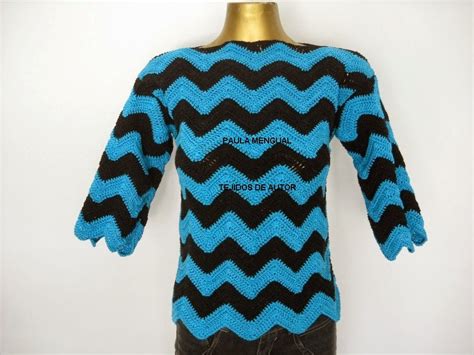 Paula Mengual Tejidos De Autor Tutorial Sweater Punto Zig Zag Crochet