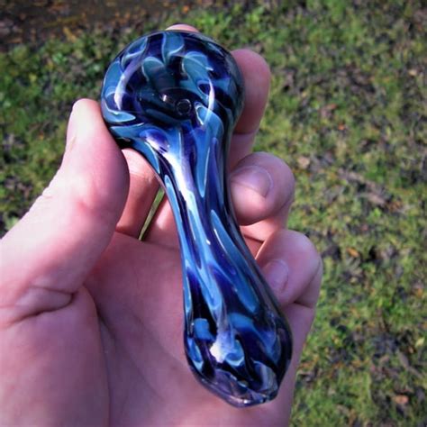 Blue Glass Bowl Etsy
