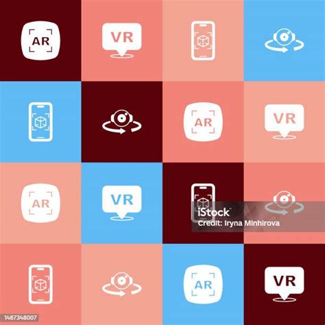 Set Pop Art Augmented Reality Ar Virtual 3d Modeling And 360 Degree
