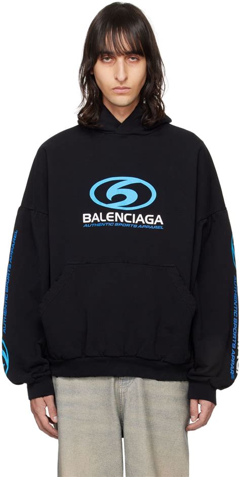 Balenciaga Black Printed Hoodie In 2024 Hoodie Print Balenciaga
