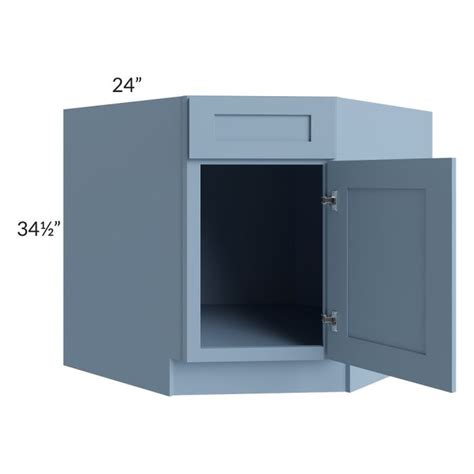 Rta Sky Blue Shaker 36 Base Diagonal Corner Sink Cabinet Kitchen Oasis