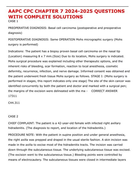 AAPC CPC CHAPTER QUESTIONS WITH COMPLETE SOLUTIONS AAPC CPC Stuvia US