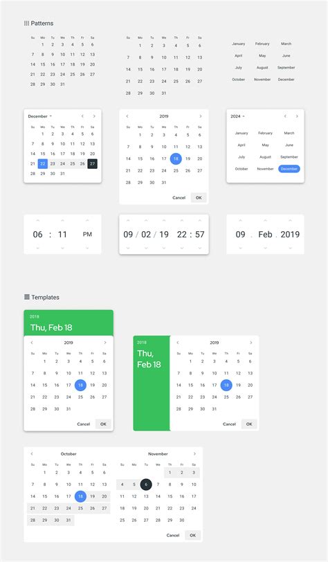 Material Design Datepicker Ui By Roman Kamushken On Dribbble