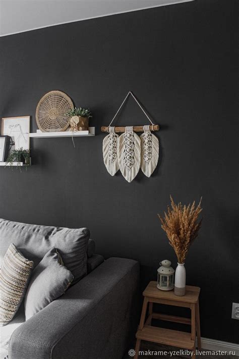 Панно макраме панно на стену листики макраме в интернет магазине на Ярмарке Мастеров Панно