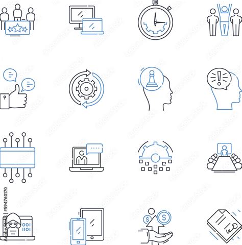 Allied Ventures Line Icons Collection Collaboration Synergy