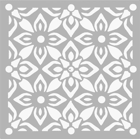 Beautiful Large Tile Flower Stencil 2 60cm Shop Today Get It