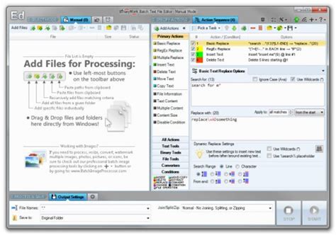 Batch Text File Editor скачать на Windows бесплатно