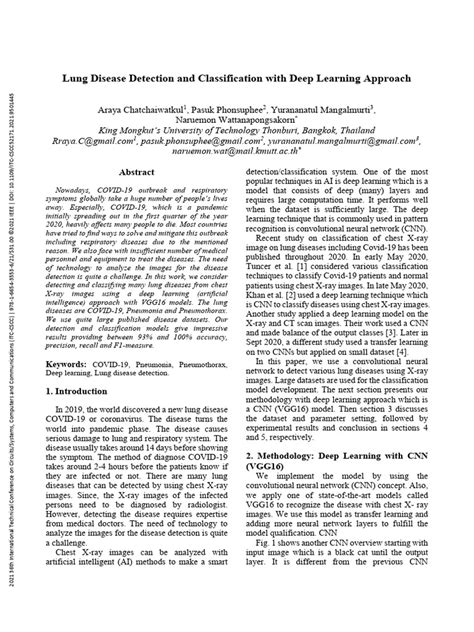 Lung Disease Detection And Classification With Deep Learning Approach