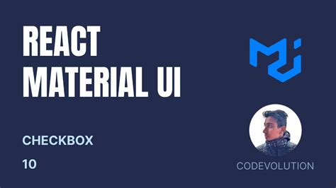 React Material Ui Tutorial 10 Checkbox Youtube