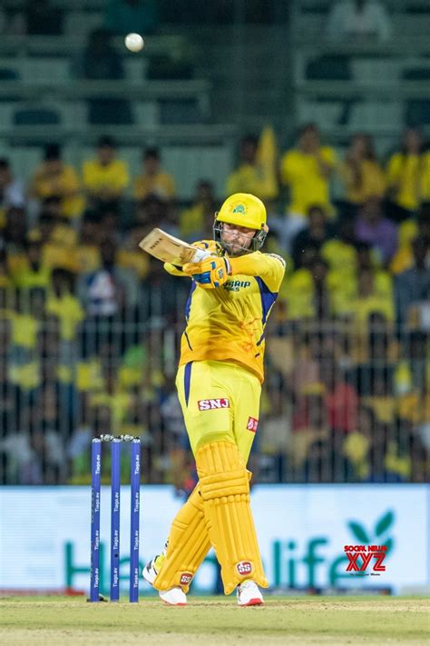 Chennai Csk Batter Devon Conway Plays A Shot During Ipl 2023