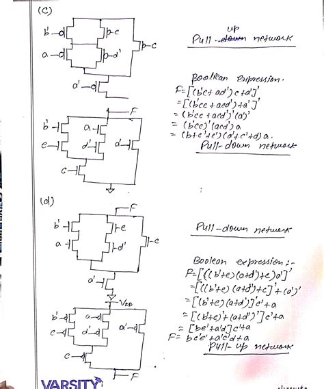 Solved For Each Pull Uppull Down Network Below Give The Boolean Course Hero