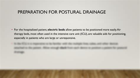 Solution Postural Drainage For Physiotherapy Students Studypool