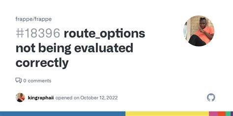 Routeoptions Not Being Evaluated Correctly · Issue 18396 · Frappe