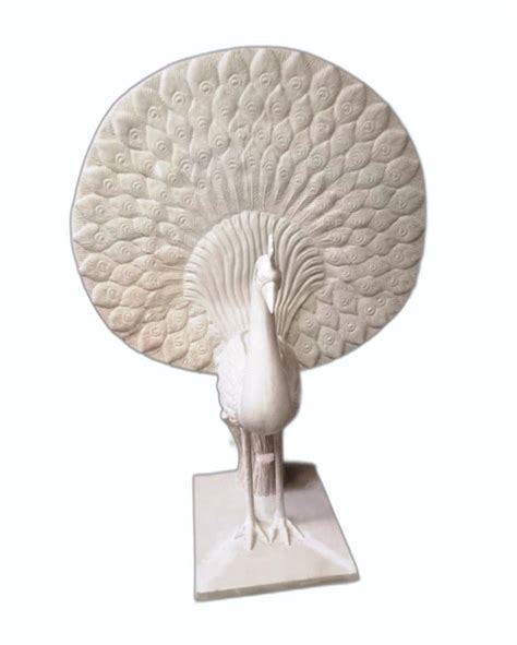 White 2 Ft H Fiber Peacock Statue For Decoration At Rs 8000 In Jaipur