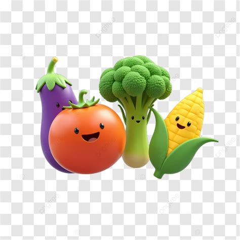 행복한 과일과 야채 쾌활 야채 채소 Png 일러스트 및 Psd 이미지 무료 다운로드 Pngtree