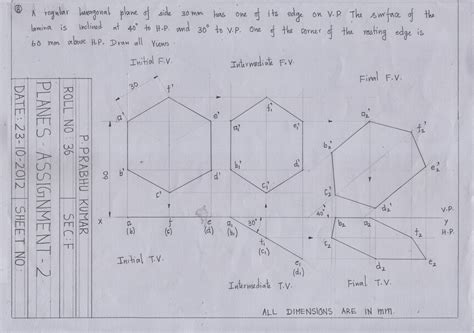 Engineering Graphics For Engineers Projection Of Planes Plane
