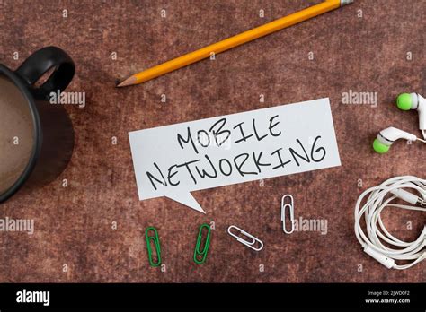 Writing Displaying Text Mobile Networkingcommunication Network Where