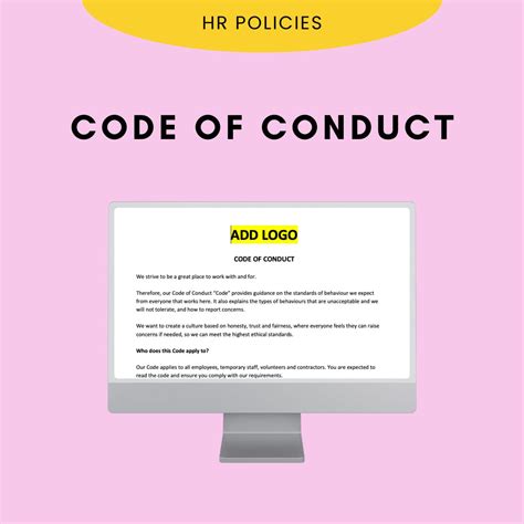 Uk Code Of Conduct Policy Template Modern Hr