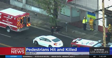 Two Men Killed By Vehicle While Walking In Mid City Cbs Los Angeles