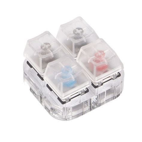 4 Key Caps Testing Tool Gateron Mx Switches Keyboard Tester Kit Clear