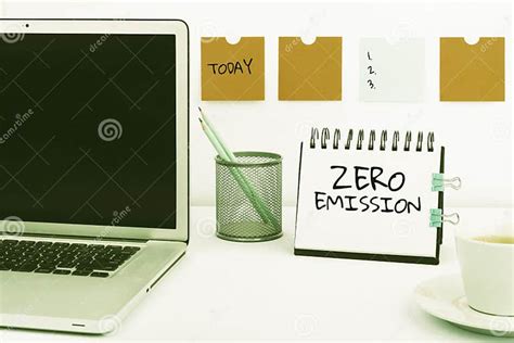 hand writing sign zero emission business showcase engine motor energy