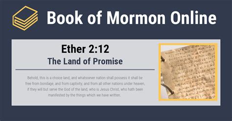 Ether 2 12 The Land Of Promise Book Of Mormon Online