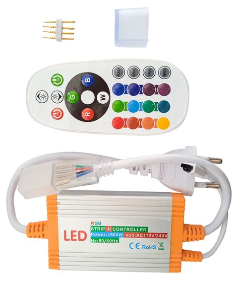 - Контроллер с пультом для RGB неона 220v 10х20мм