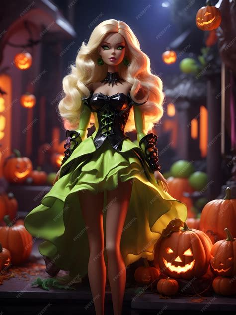 Premium Ai Image Barbie Doll Halloween New Desing