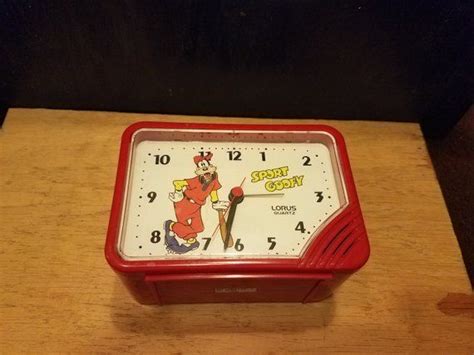 Rare Vintage Walt Disney Sport Goofy Alarm Clock Red Disney Etsy