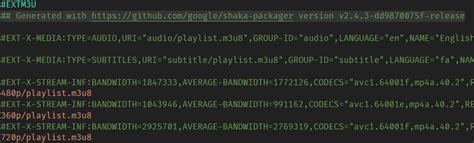A Flag To Remove The Shaka Packager Comments From Output Manifests And
