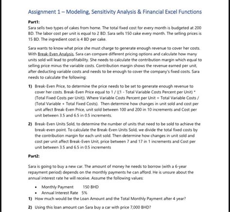 solved assignment 1 modeling sensitivity analysis and