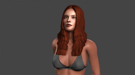 Beautiful Naked Woman 2 Rigged 3D Blender Market